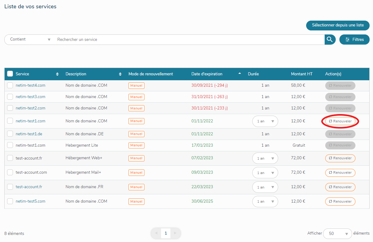 Renouveler un nom de domaine - Netim support