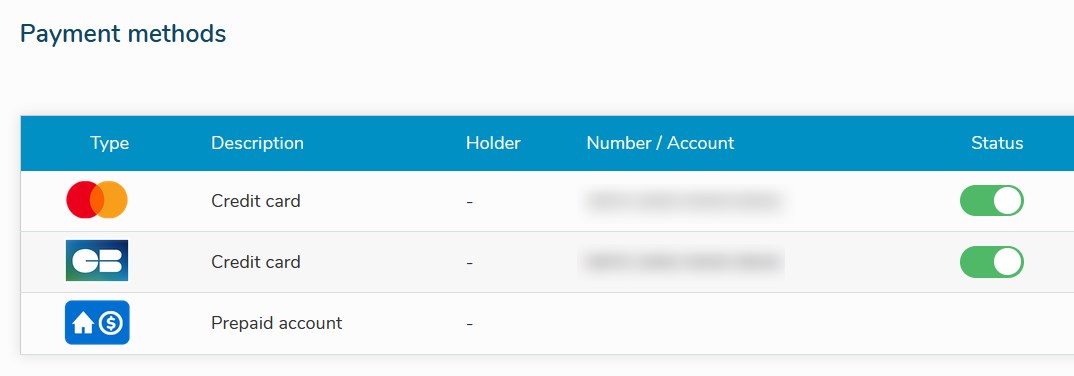Add/Remove a payment method - Netim support