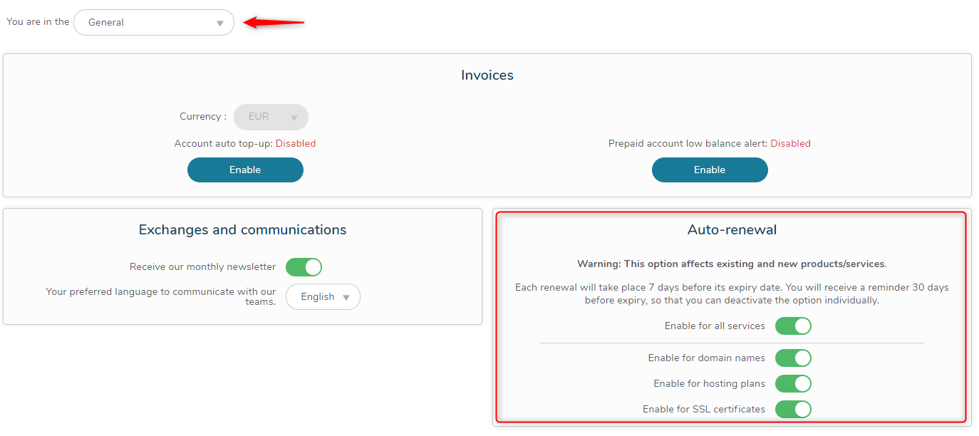 Auto-renewal for reseller - Netim Support